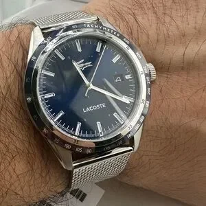 Lacoste | Accessories | Lacoste Blue Dial Stainless Steel Silver Mesh ...